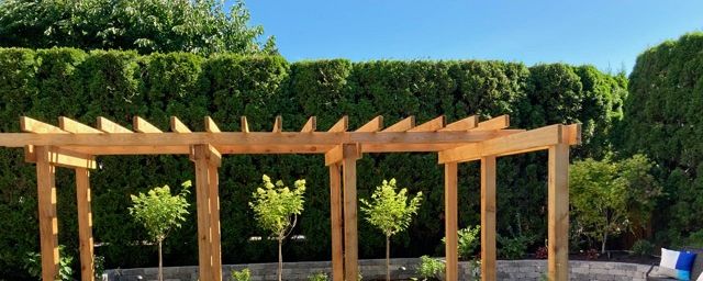 Building an arbour in in Chilliwack B.C.